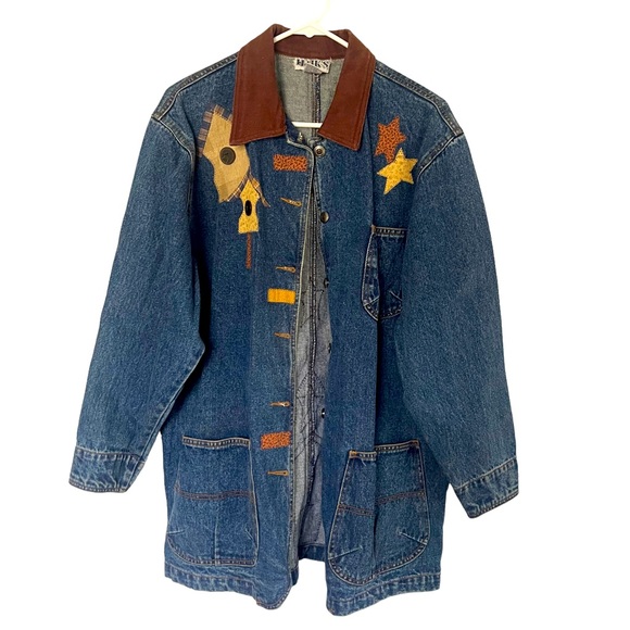 Vintage | Jackets & Coats | Haiks Vintage Denim Jacket Primitive Farm ...